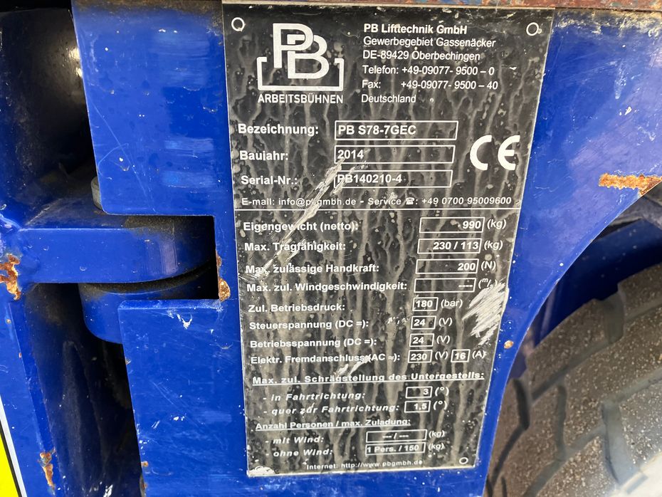 Lifte PB S78, S78-7GEC PB Lift (2014) Maskinbladet